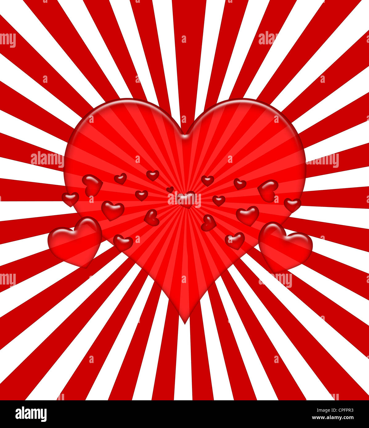 Red Jelly Valentine Hearts Stock Photo - Alamy