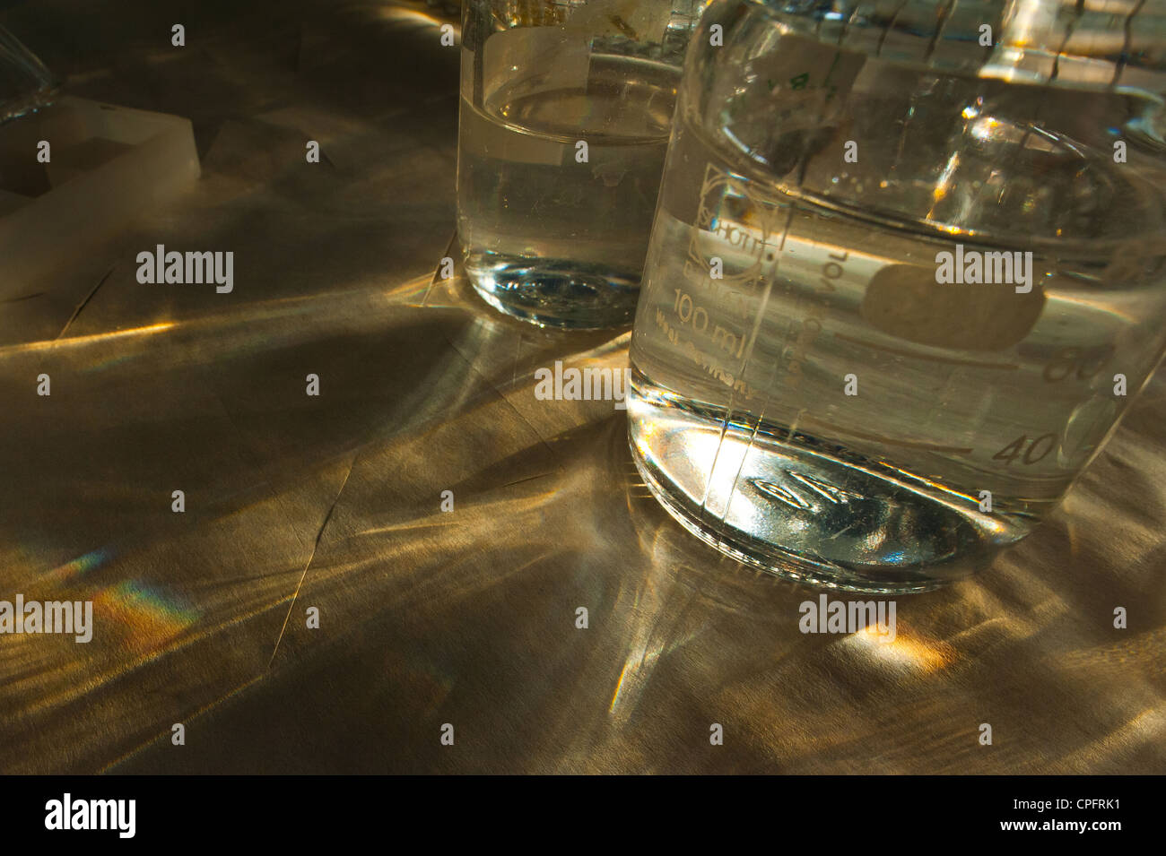 Scientific experiment solutions at molar concentration ready for ...