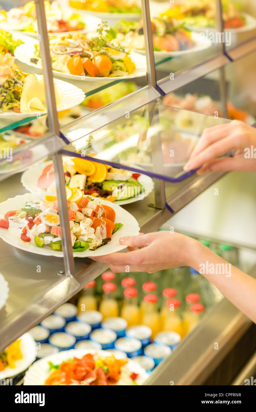 Canteen self service food display plate hi-res stock photography and ...