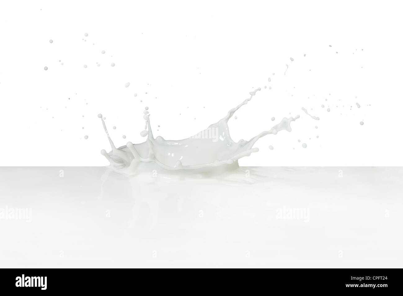 splashing milk isolated on white background Stock Photo - Alamy