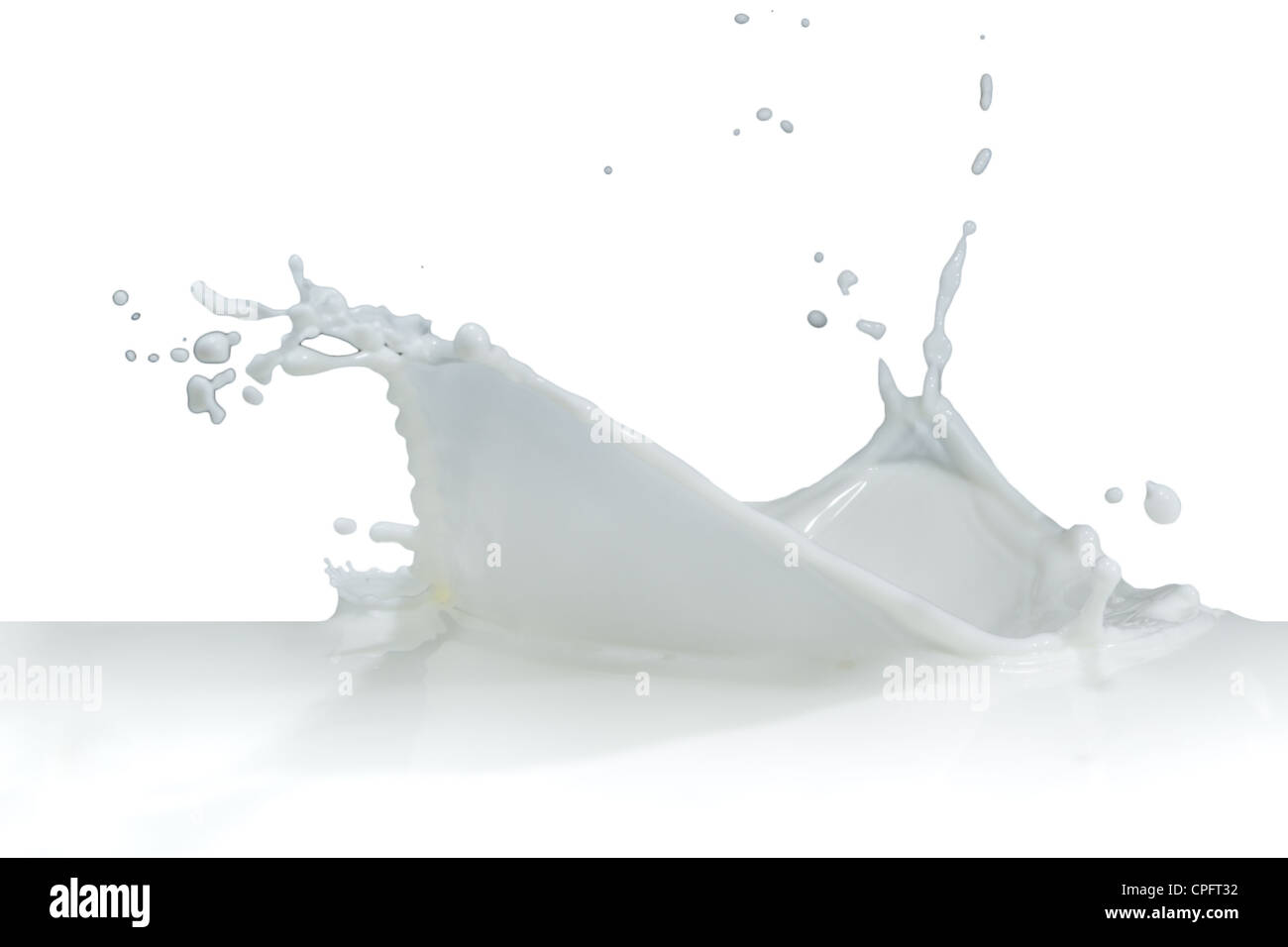 splashing milk isolated on white background Stock Photo - Alamy