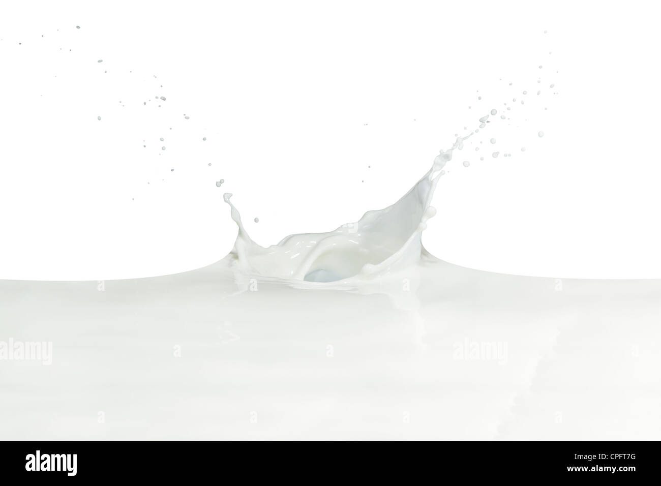 splashing milk isolated on white background Stock Photo - Alamy