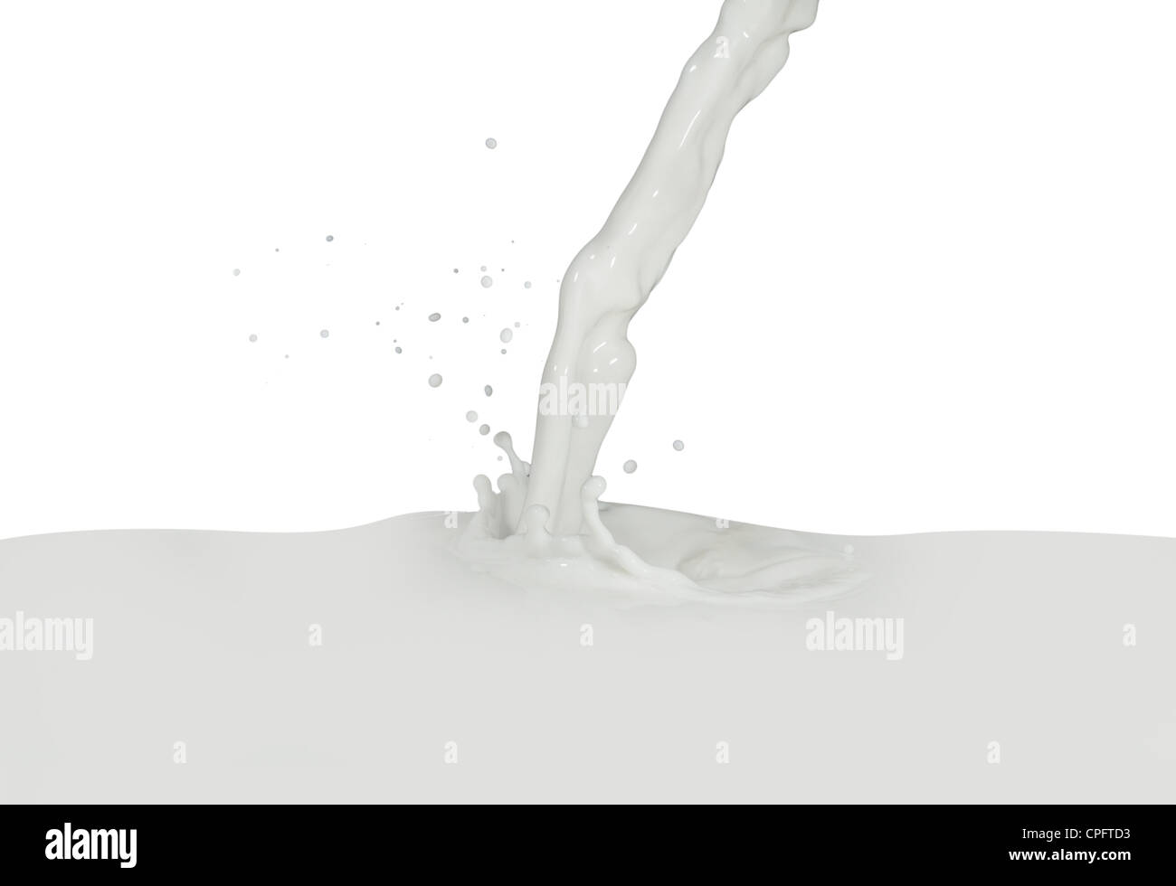 splashing milk isolated on white background Stock Photo - Alamy