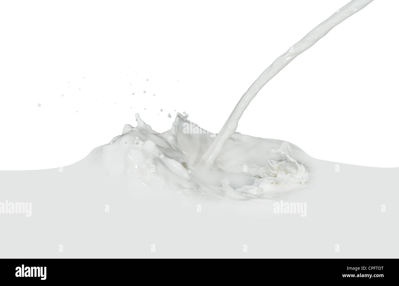 splashing milk isolated on white background Stock Photo - Alamy