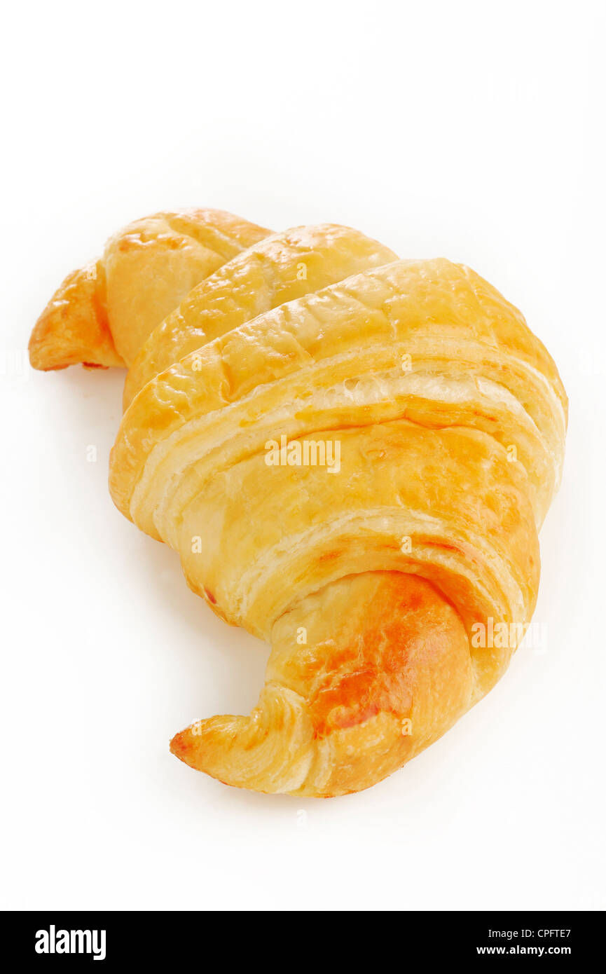 butter croissant on white background Stock Photo - Alamy