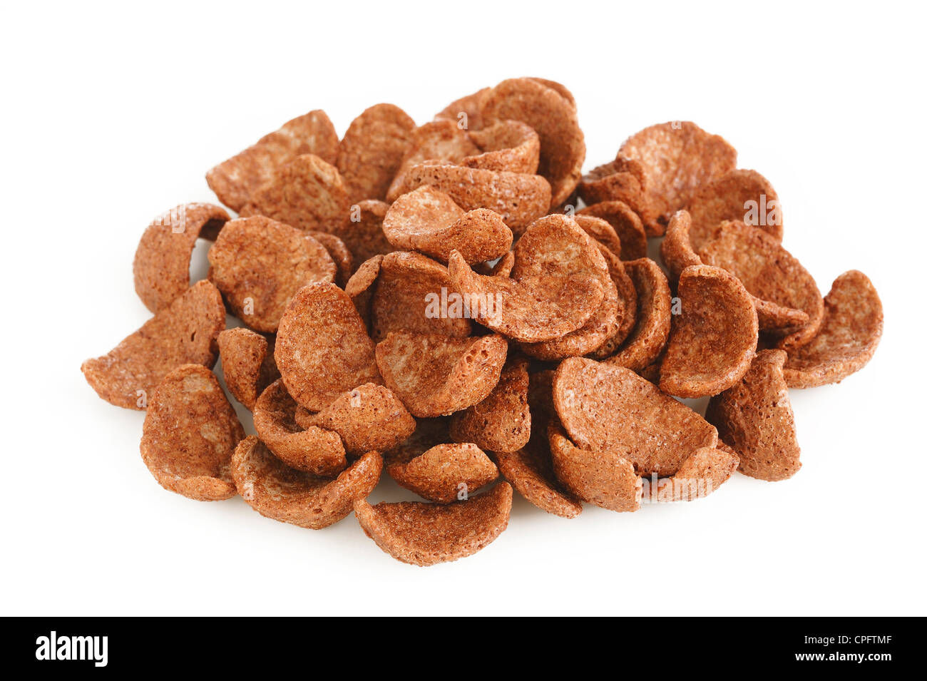chocolate cereals isolated on white background Stock Photo - Alamy