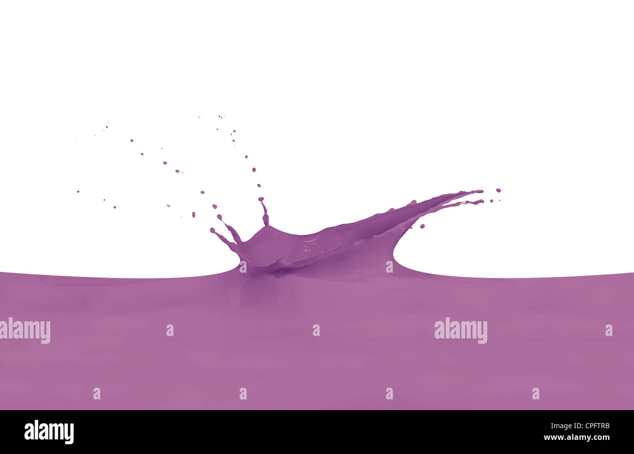 violet paint splashing isolated on white Stock Photo - Alamy
