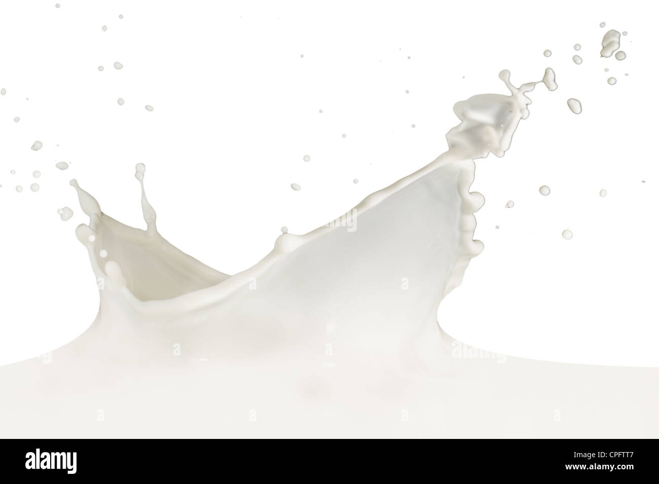splashing milk isolated on white background Stock Photo - Alamy