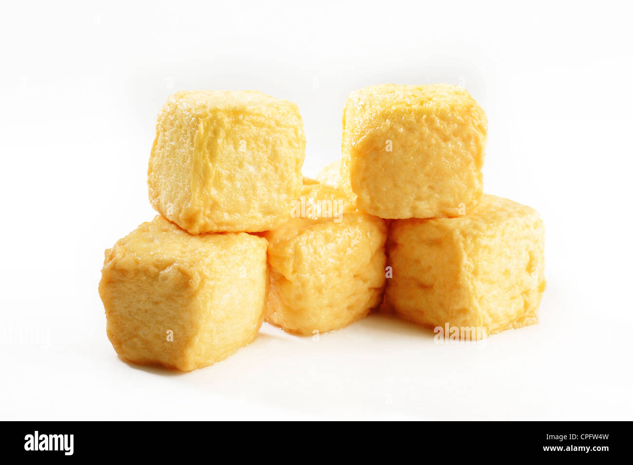 fish tofu on white background Stock Photo - Alamy