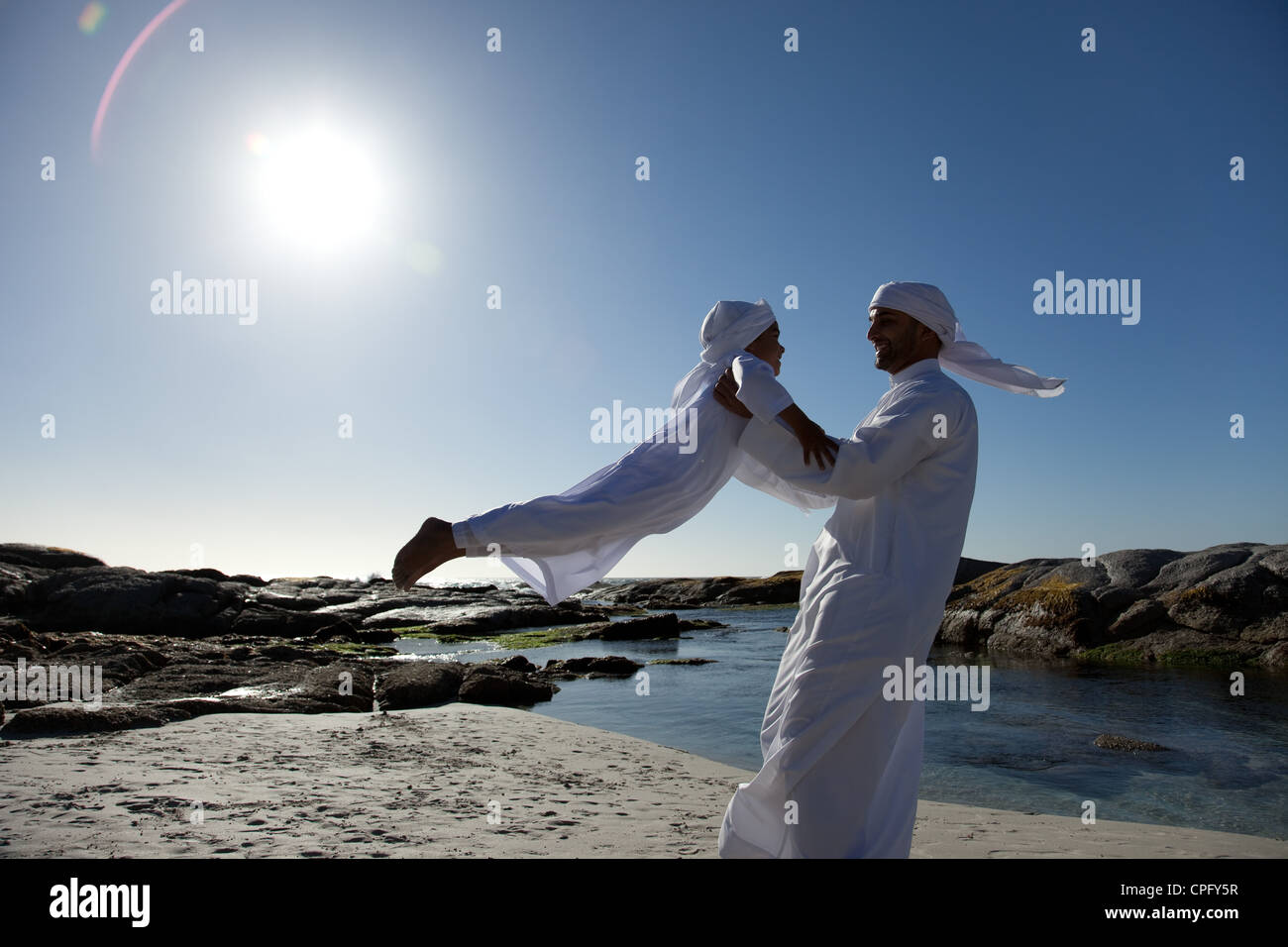 Kuwaiti father son hi-res stock photography and images - Alamy