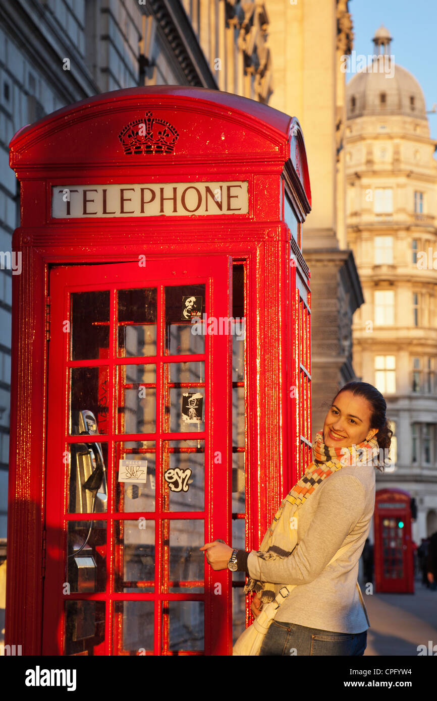 England, London, Westminster, Red Telephone Box Stock Photo - Alamy