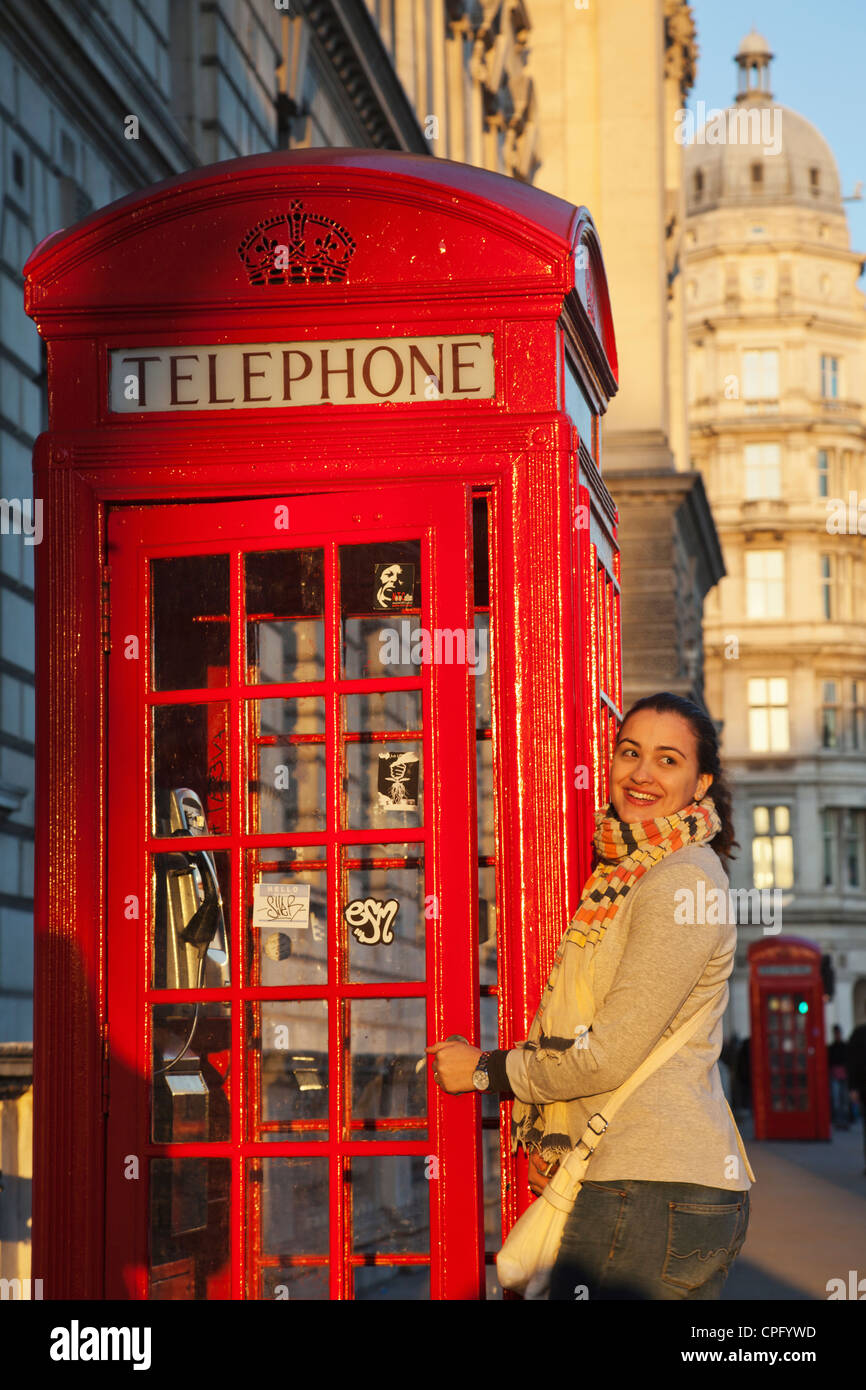 England, London, Westminster, Red Telephone Box Stock Photo - Alamy