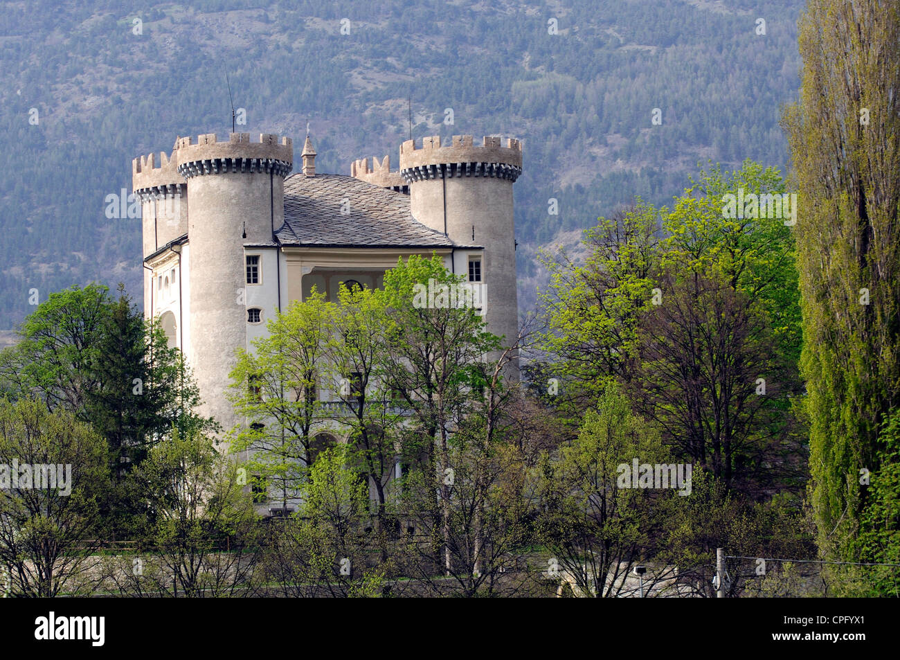 Italy, Aosta Valley, Aymavilles Castle Stock Photo - Alamy