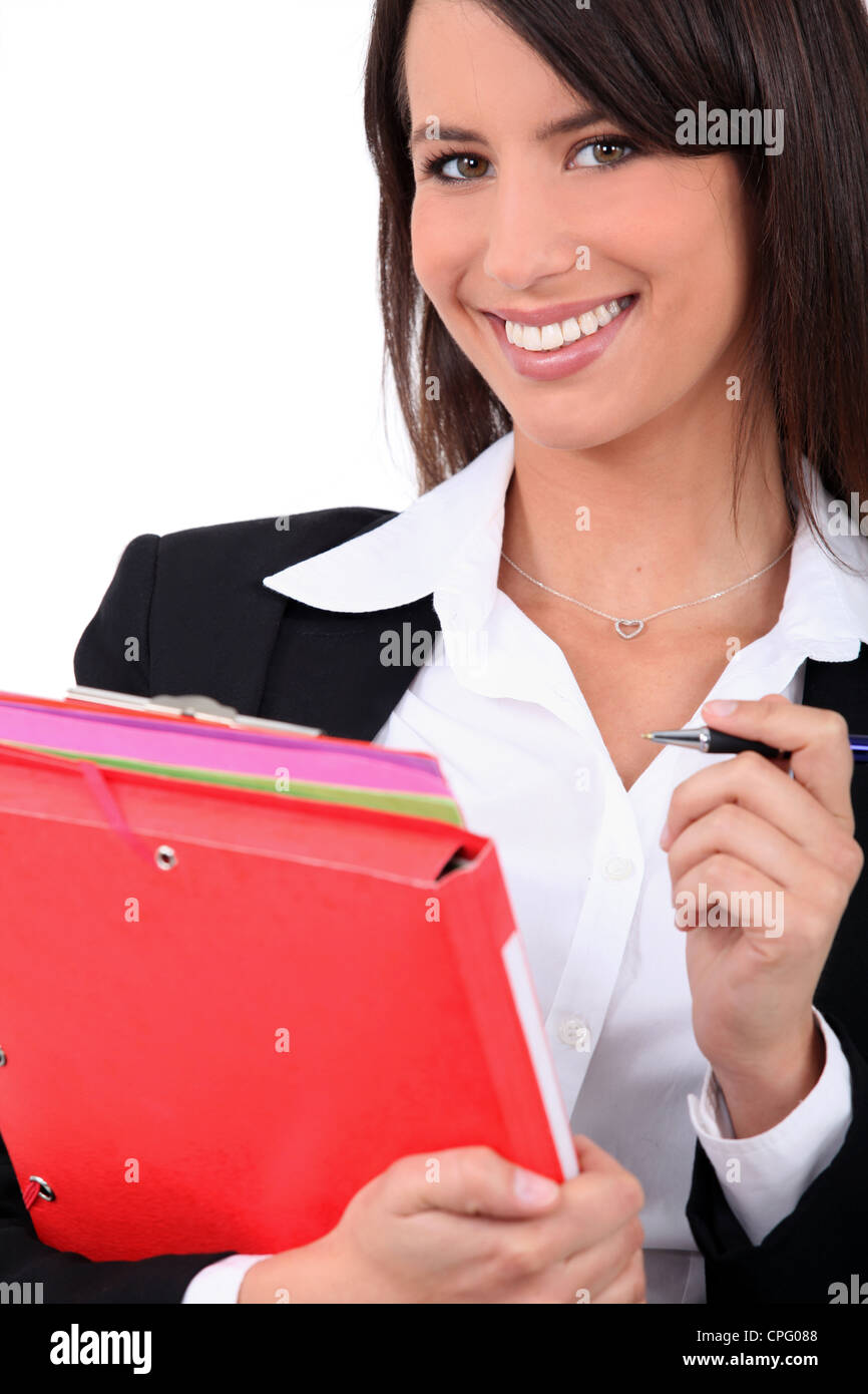 Business woman carry red hi-res stock photography and images - Alamy