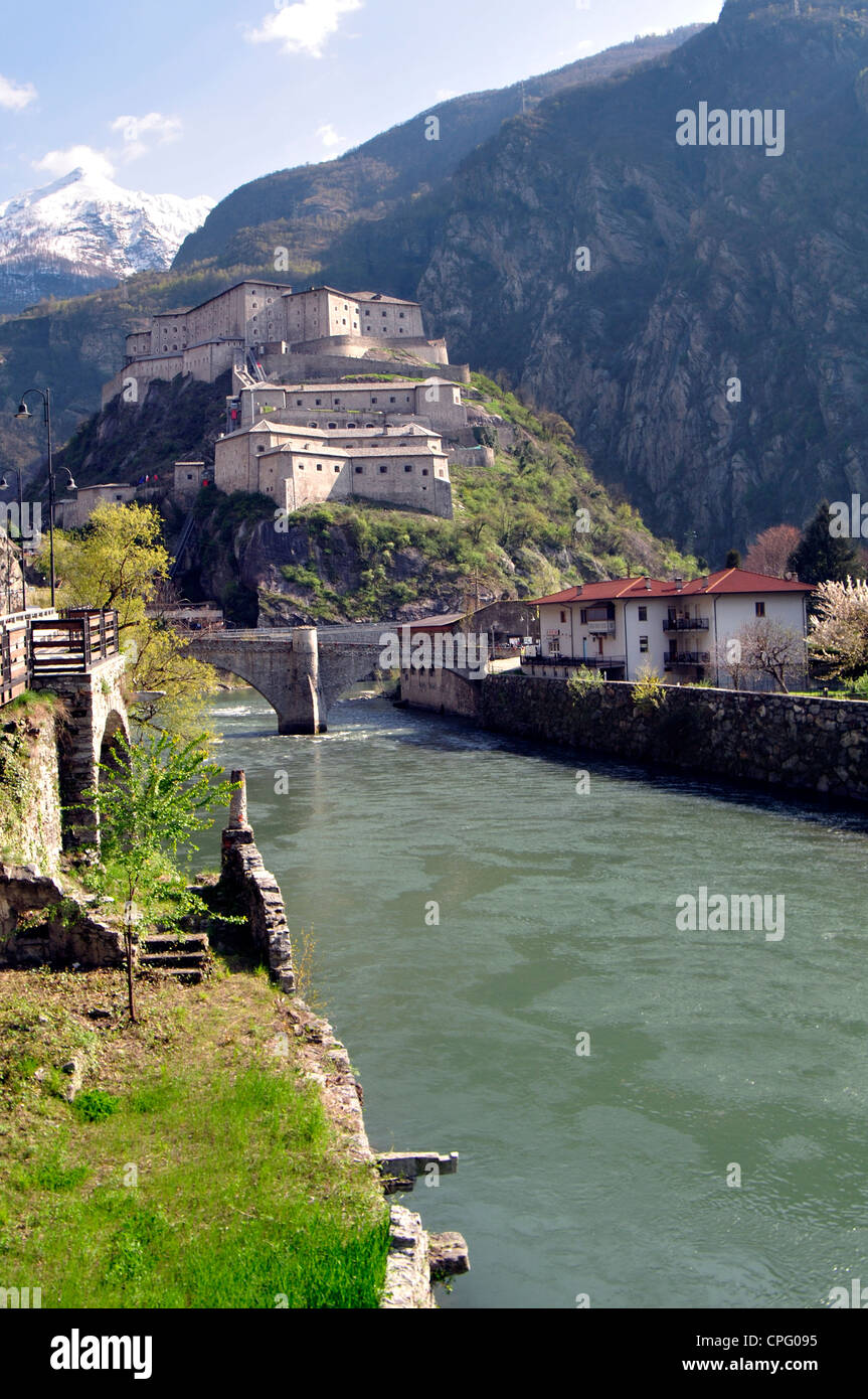 Italy Aosta Valley Bard Castle Stock Photo Alamy