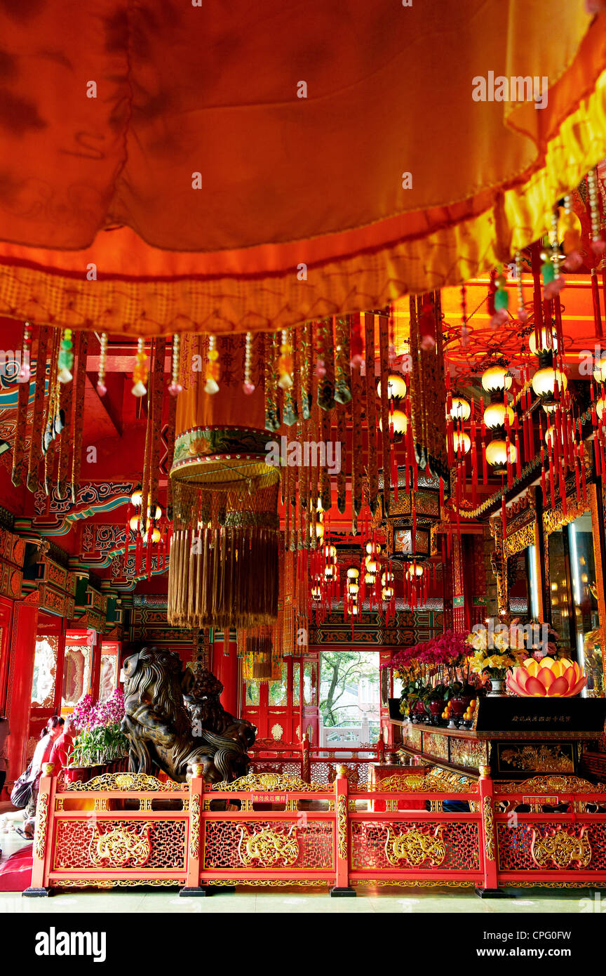 The view inside the Po Lin Monastery on Ngong Ping, Lantau Island Stock ...