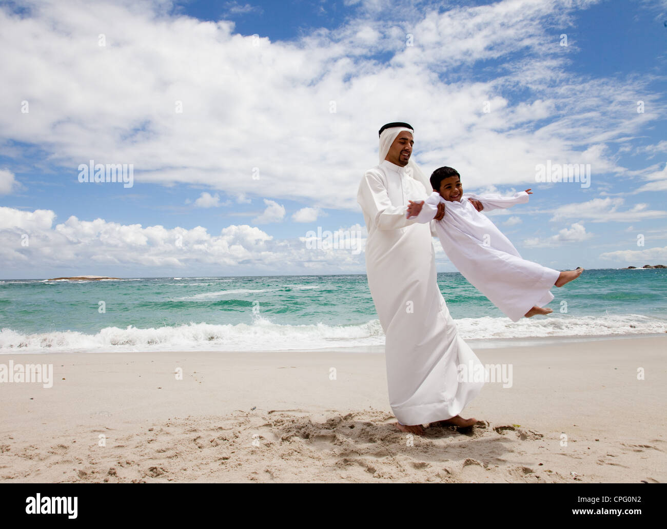 Emirati father and son hi-res stock photography and images - Alamy