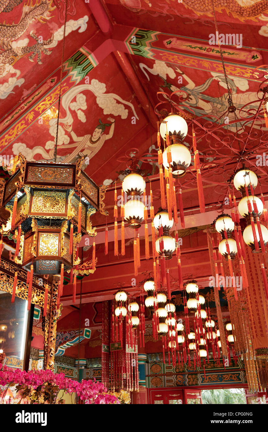 The view inside the Po Lin Monastery on Ngong Ping, Lantau Island Stock ...