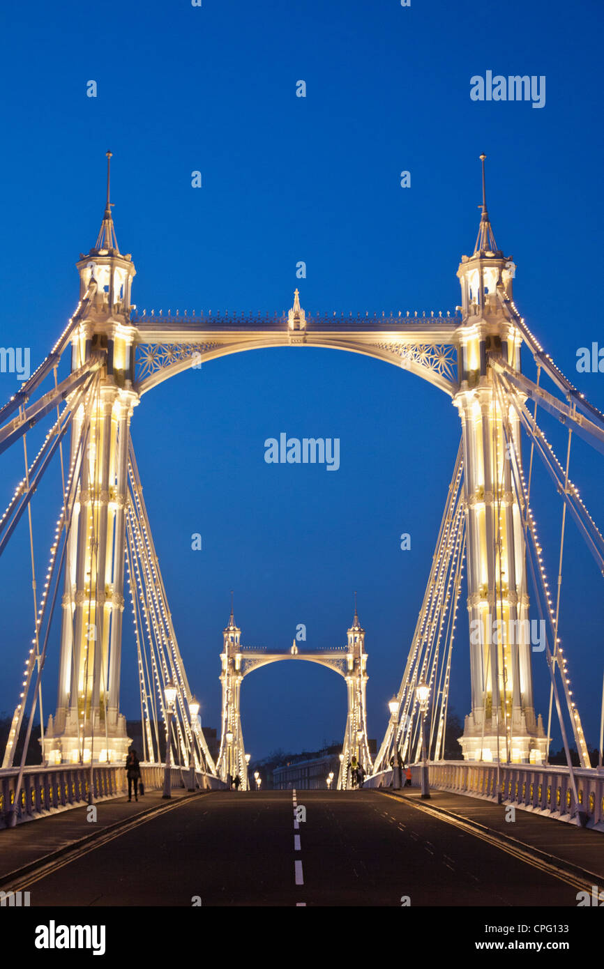 England, London, Chelsea, Albert Bridge Stock Photo - Alamy