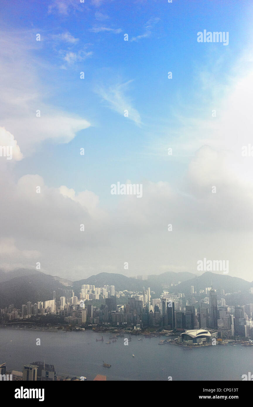 A view of Central Hong Kong and Victoria Harbour Stock Photo - Alamy