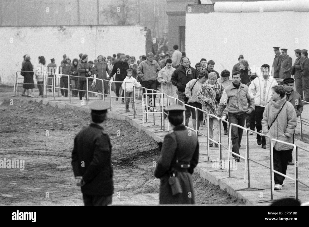 Opening of the Berlin Wall on the Bernauer Street, Berlin, Germany ...