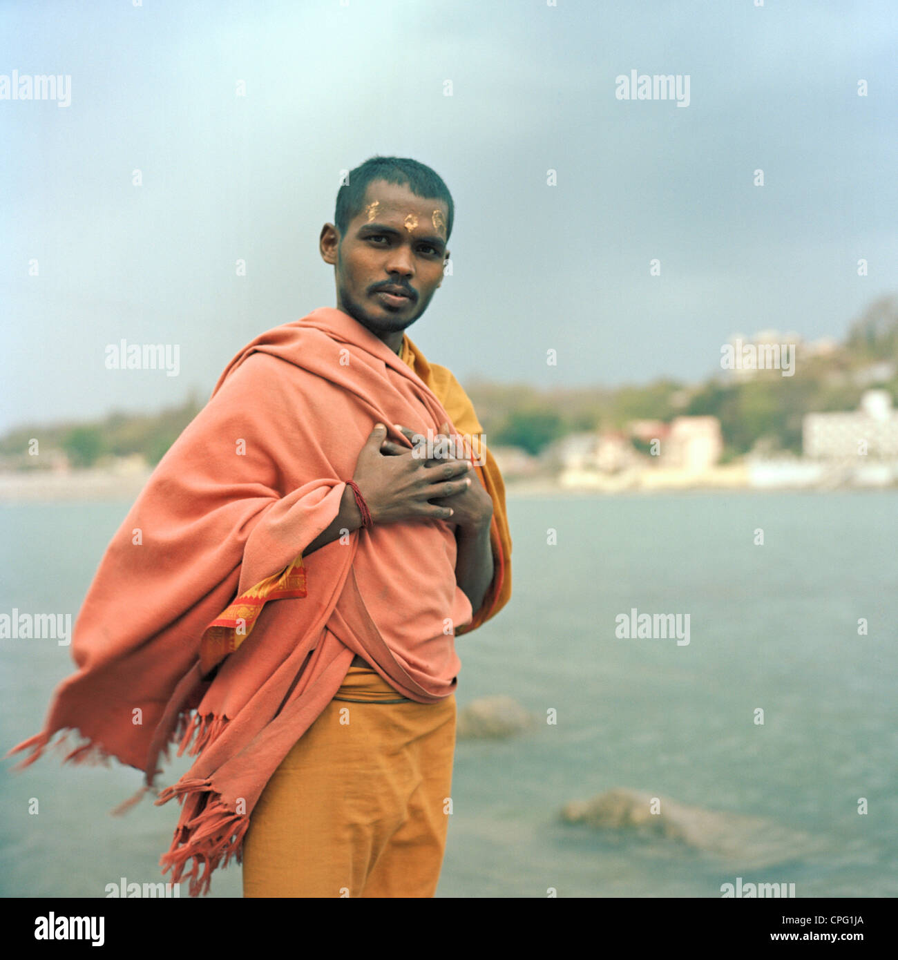 Monk At Rishikesh Stock Photo - Alamy