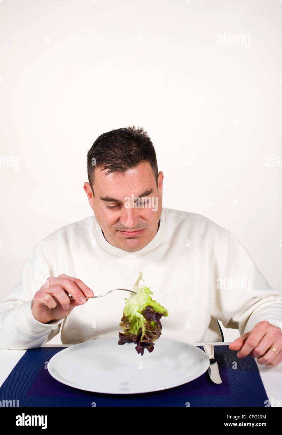 Unbearably boring diet food, a concept Stock Photo - Alamy
