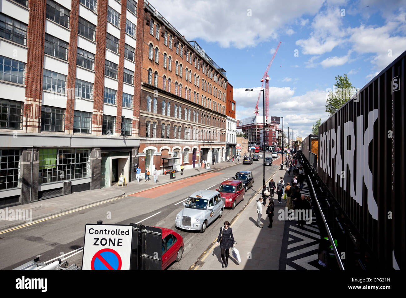 Shoreditch london street scene hi-res stock photography and images - Alamy