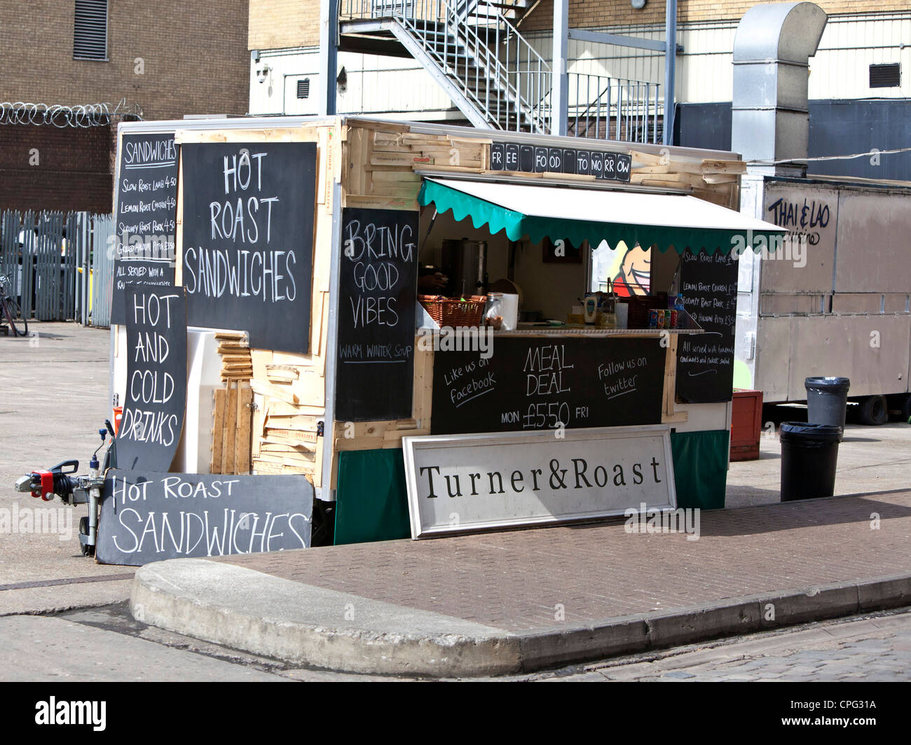 Turner & Roast, food stall trailer, Spitalfields, London, England, UK ...