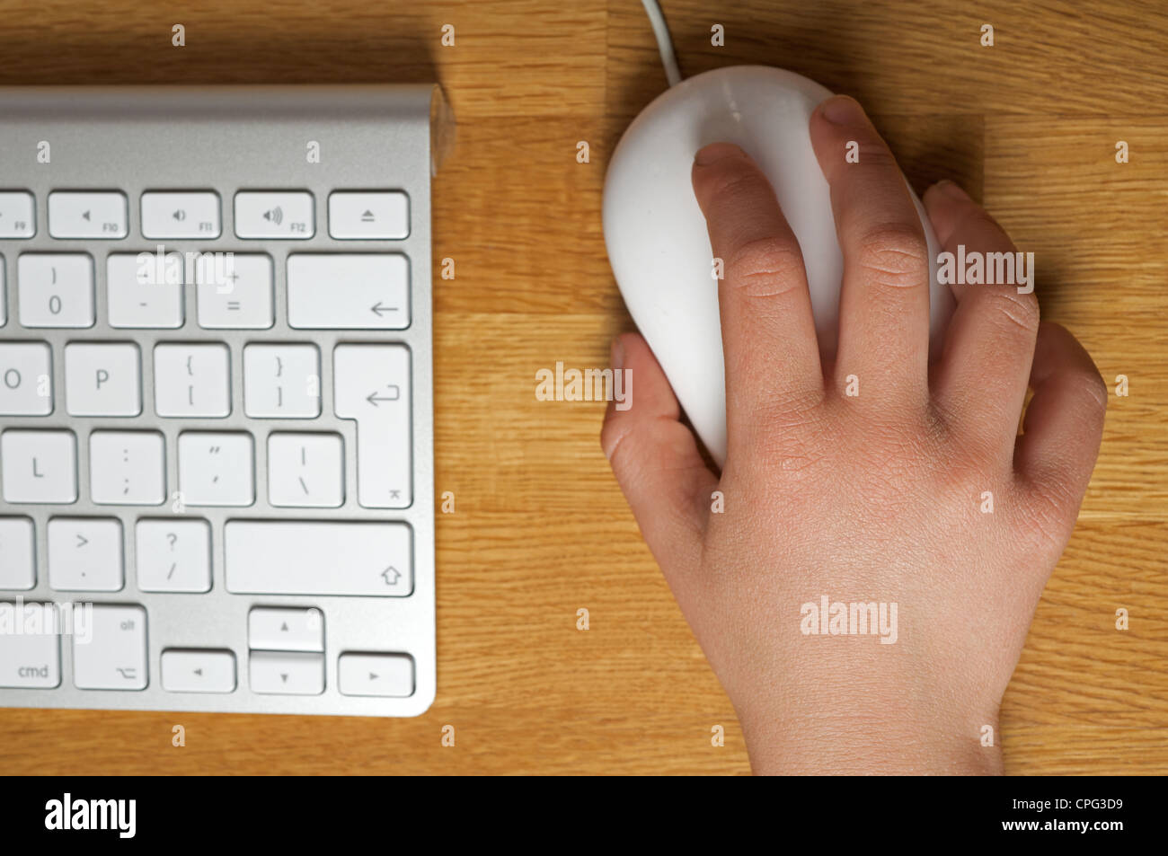 Child using computer Stock Photo - Alamy