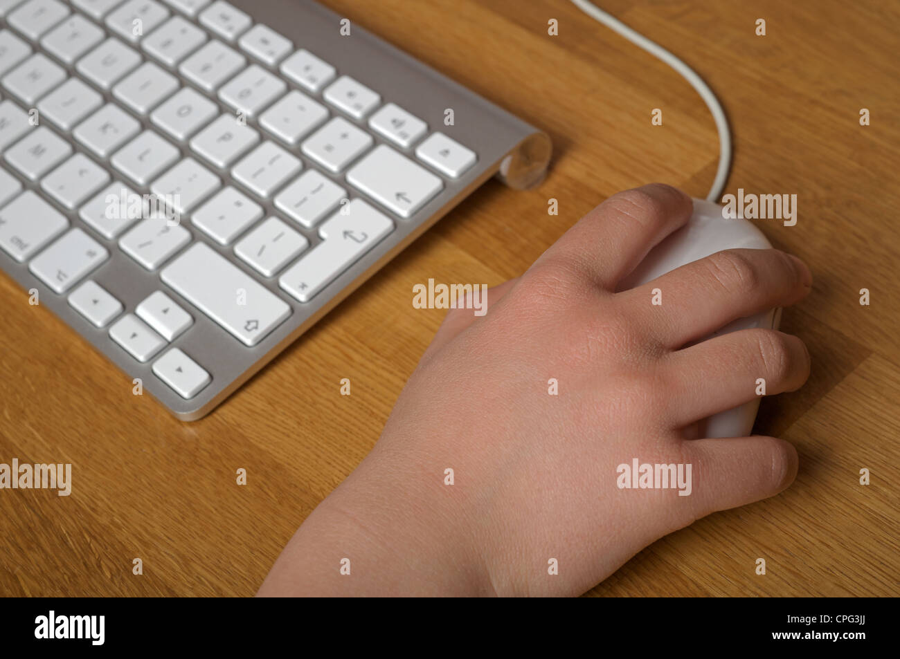 Child using computer Stock Photo - Alamy