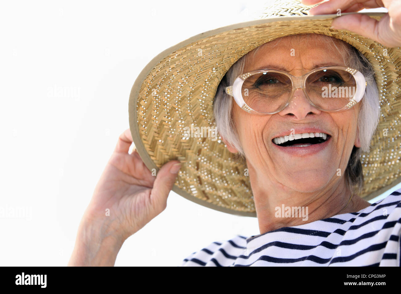 Woman with Hat Stock Photo - Alamy