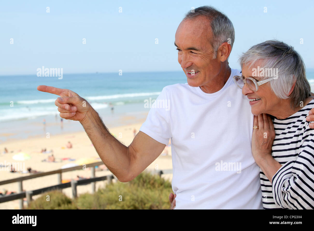 Older couple on the prom Stock Photo - Alamy