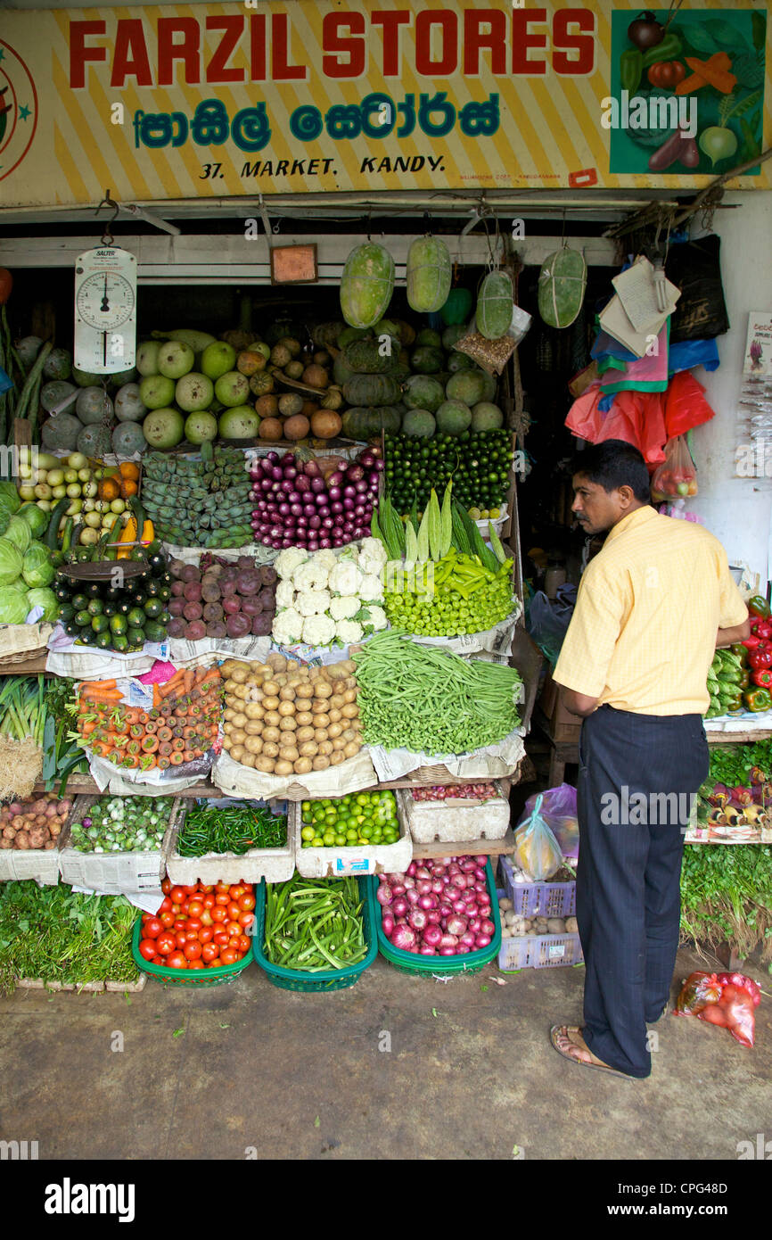 Fresh vegetable stall at Kandy Market, Sri Lanka, Asia Stock Photo - Alamy