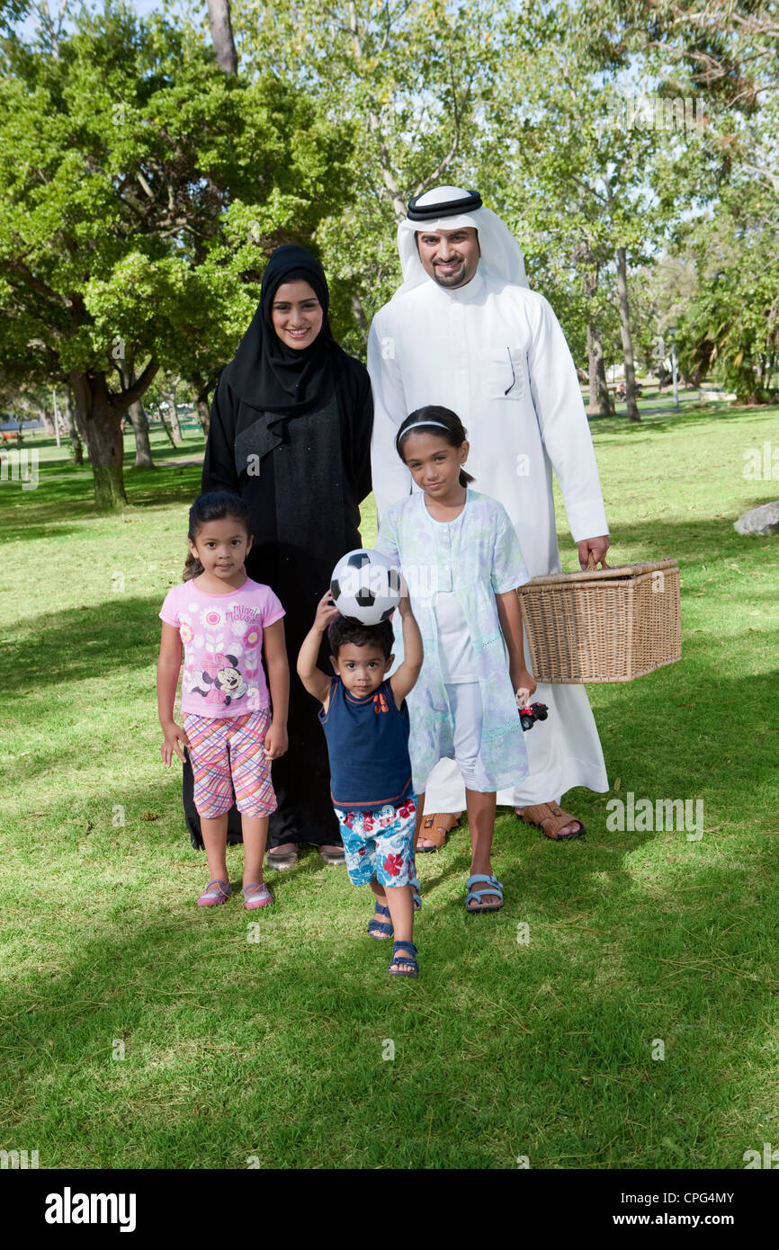 Portrait of arab family in the park Stock Photo - Alamy