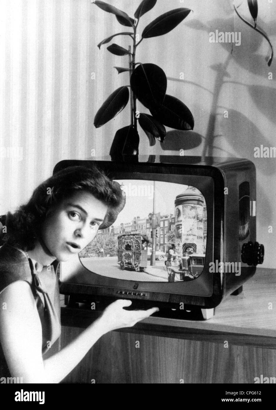 Electric switch woman Black and White Stock Photos & Images - Alamy