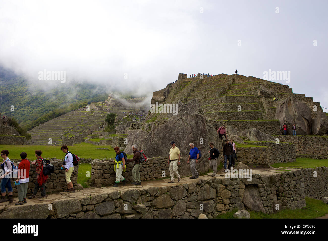 Machu picchu tourists hi-res stock photography and images - Alamy