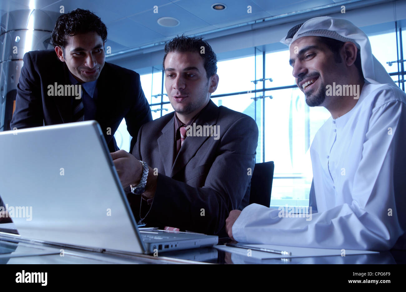 Arab Business people busy on discussion inside the office Stock Photo ...