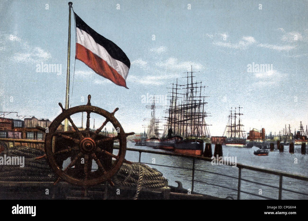Hamburg port 19th century hi-res stock photography and images - Alamy