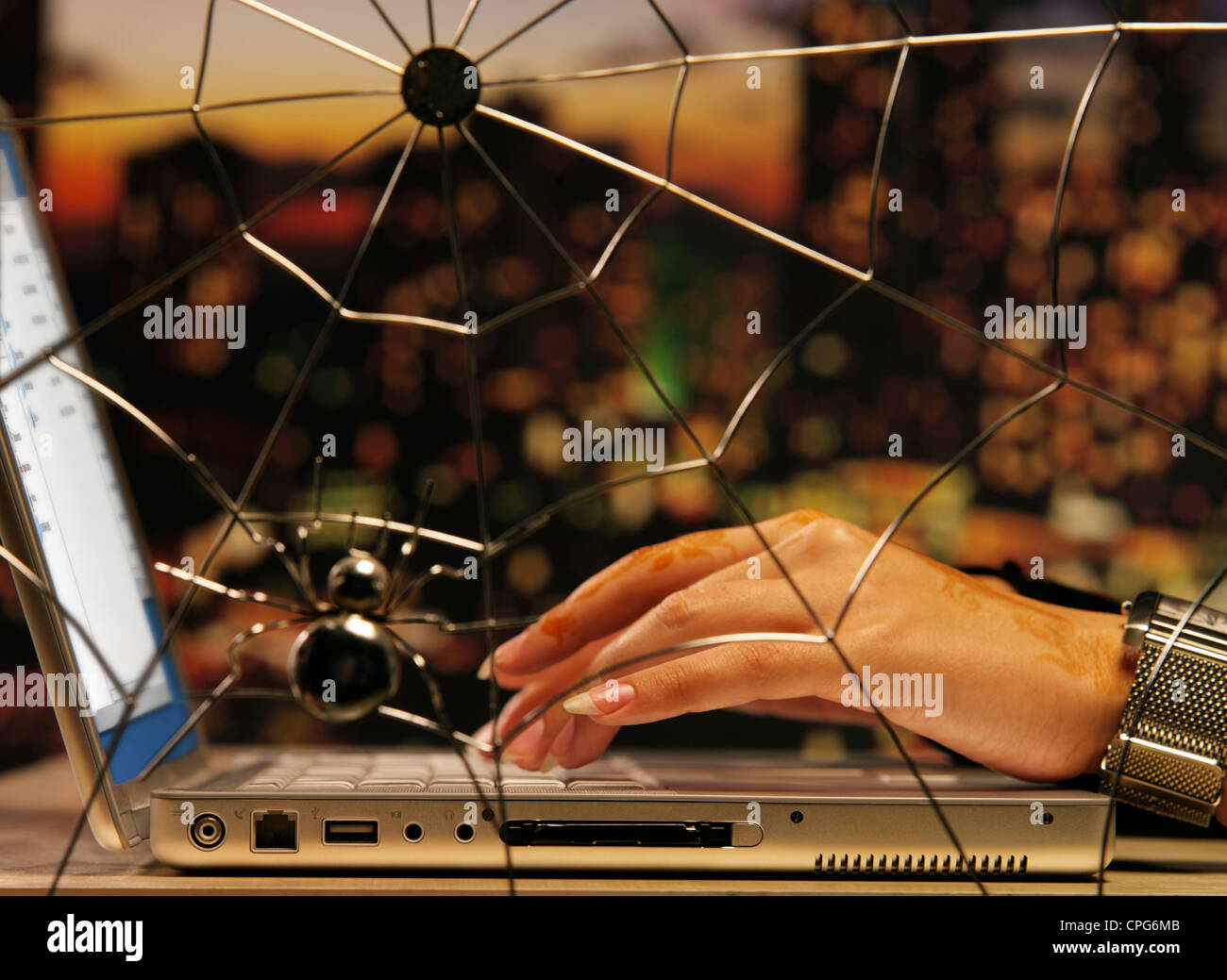 Hands on keypad Stock Photo - Alamy