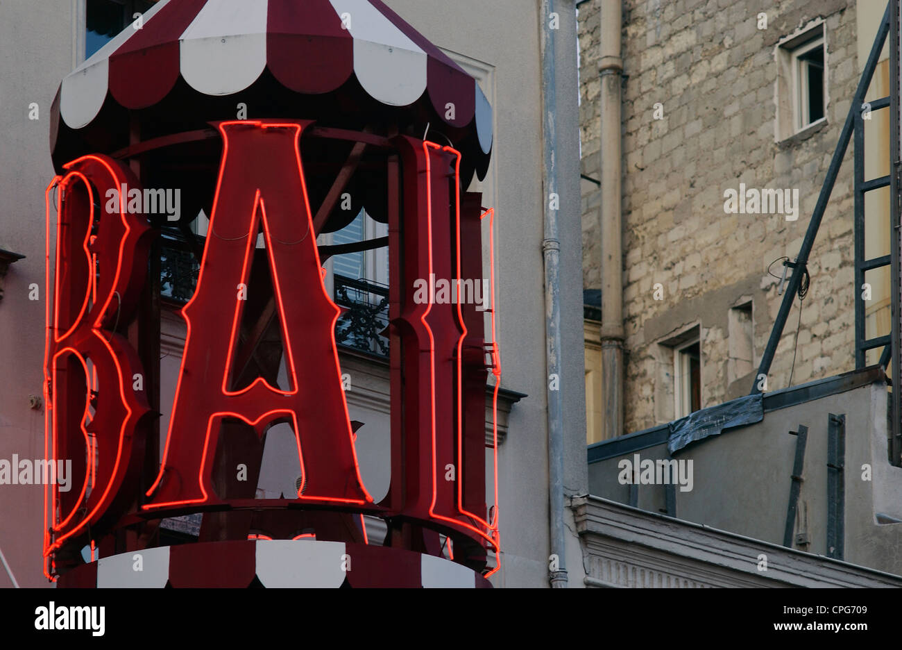 Detail of the Moulin Rouge sign. Paris. France Stock Photo - Alamy