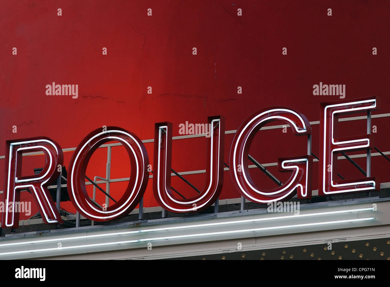 Detail of the Moulin Rouge red sign. Paris. France Stock Photo - Alamy