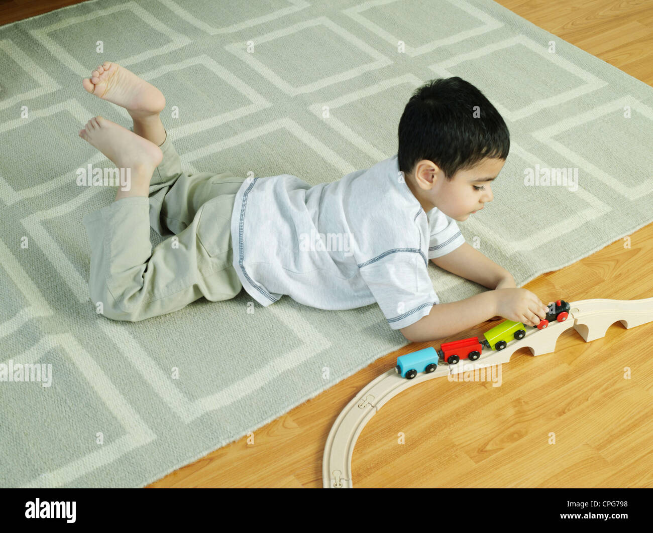 A boy play his toy Stock Photo - Alamy