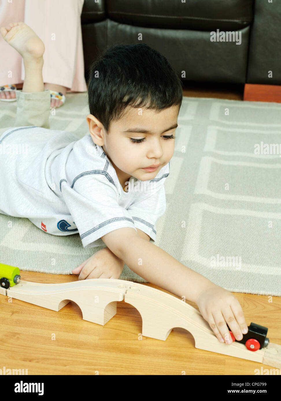 A boy play his toy Stock Photo - Alamy