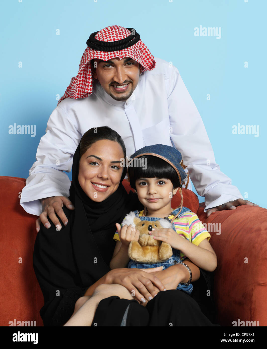 Family of Three Stock Photo - Alamy