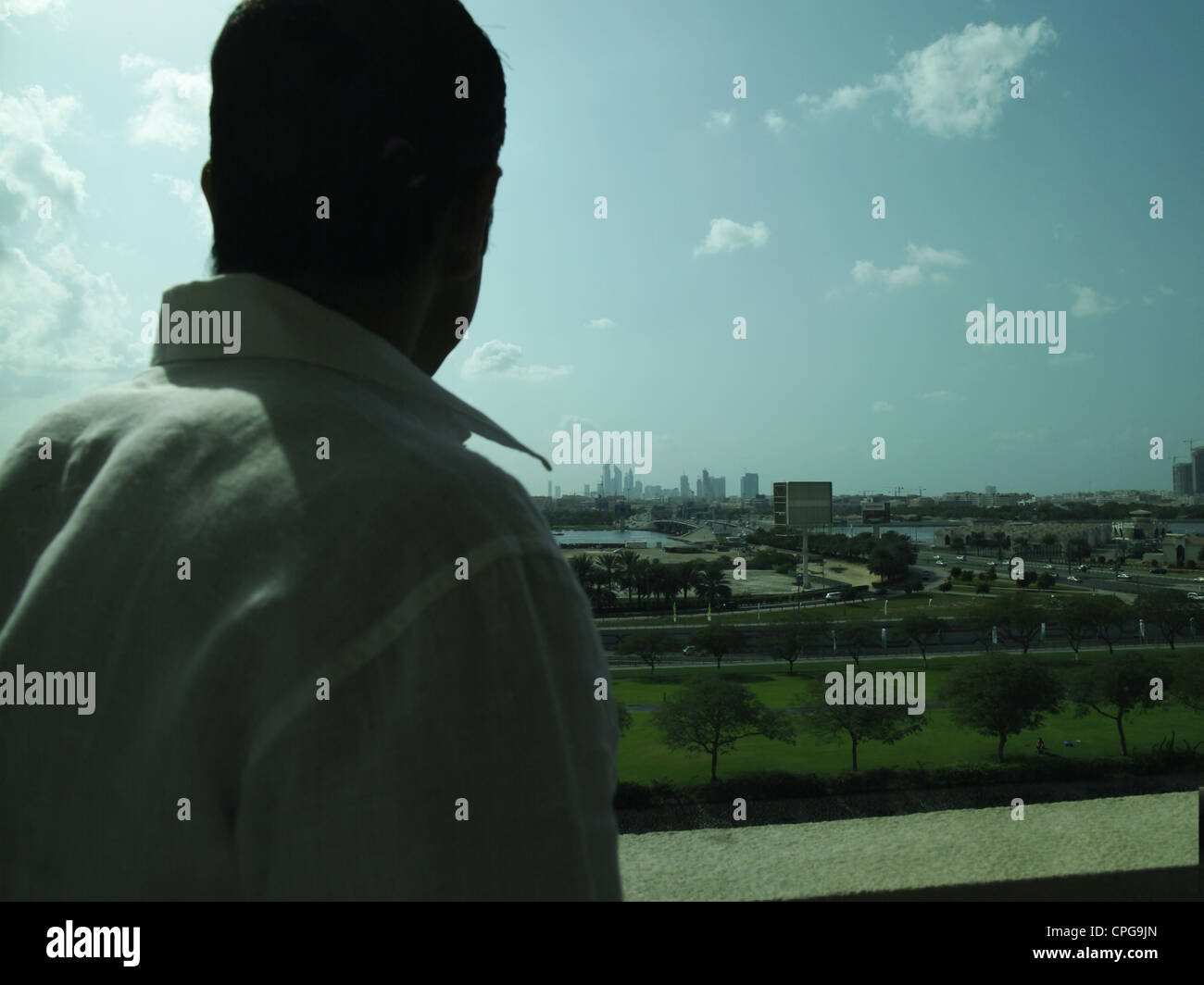 Young man looking to nowhere Stock Photo - Alamy