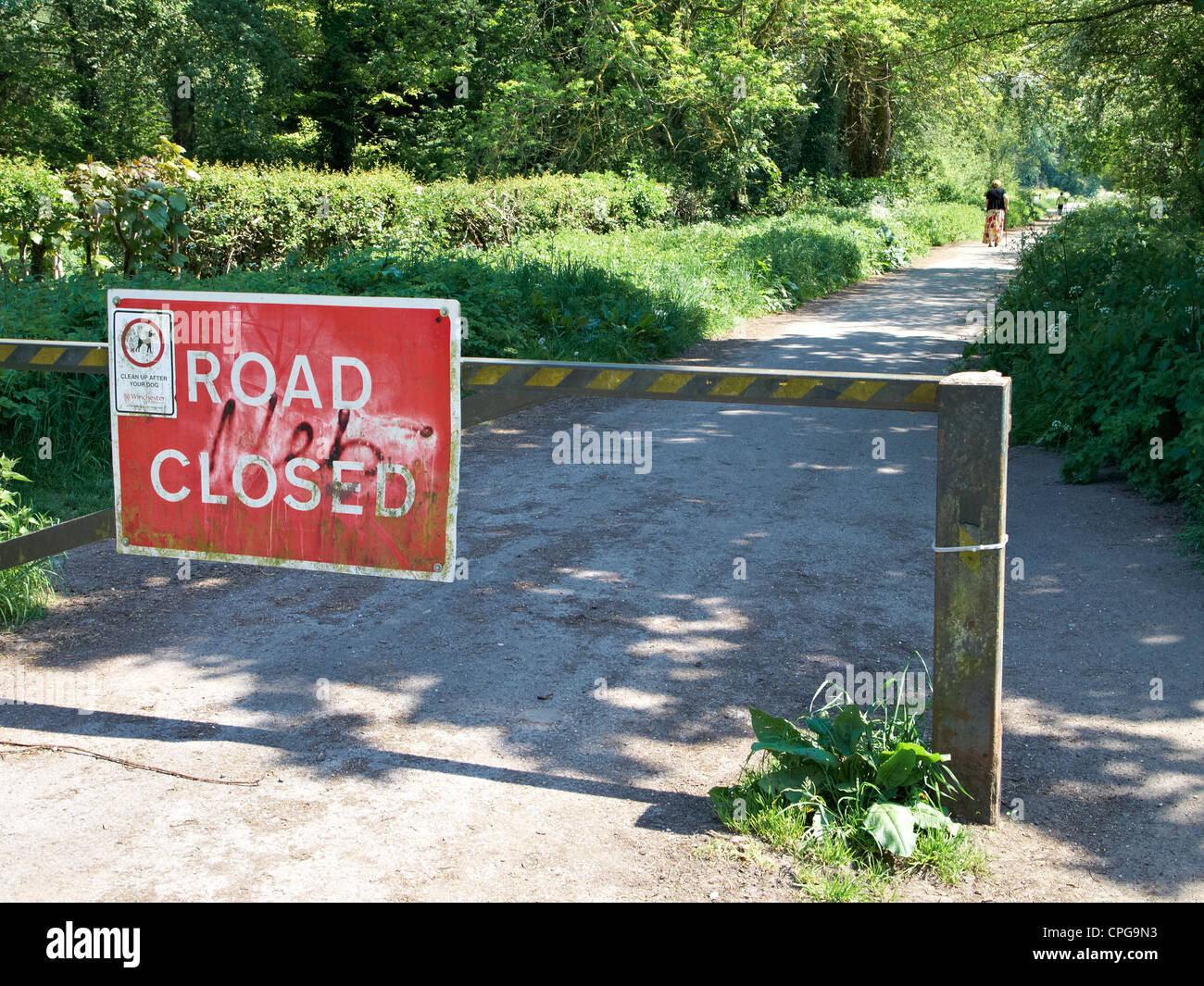 Public are not permitted beyond this barrier hi-res stock photography ...