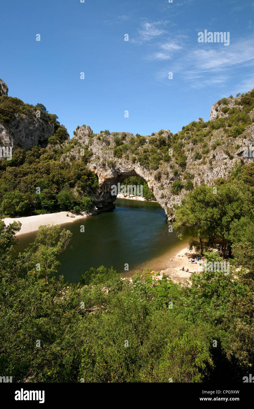 pont d'arc, river ardeche, france Stock Photo - Alamy