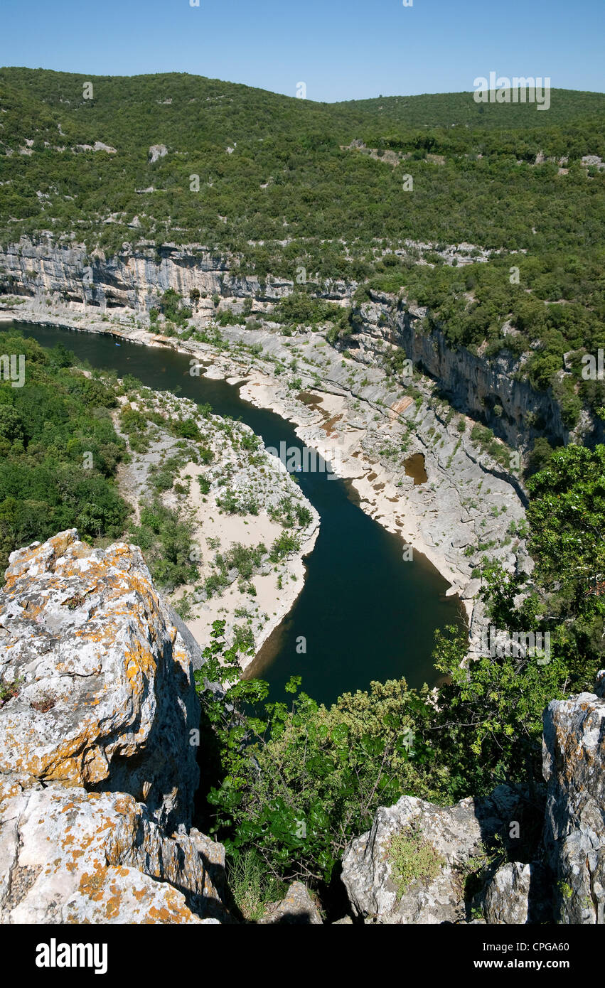 river ardeche gorge, france Stock Photo - Alamy
