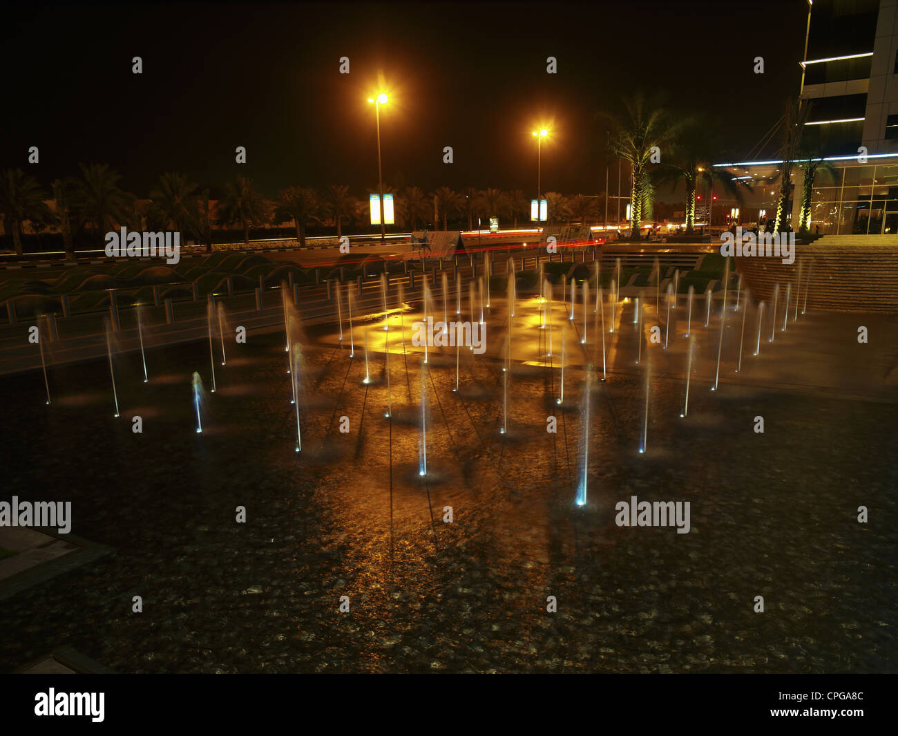Illuminated View of the Building seen at Night Stock Photo - Alamy